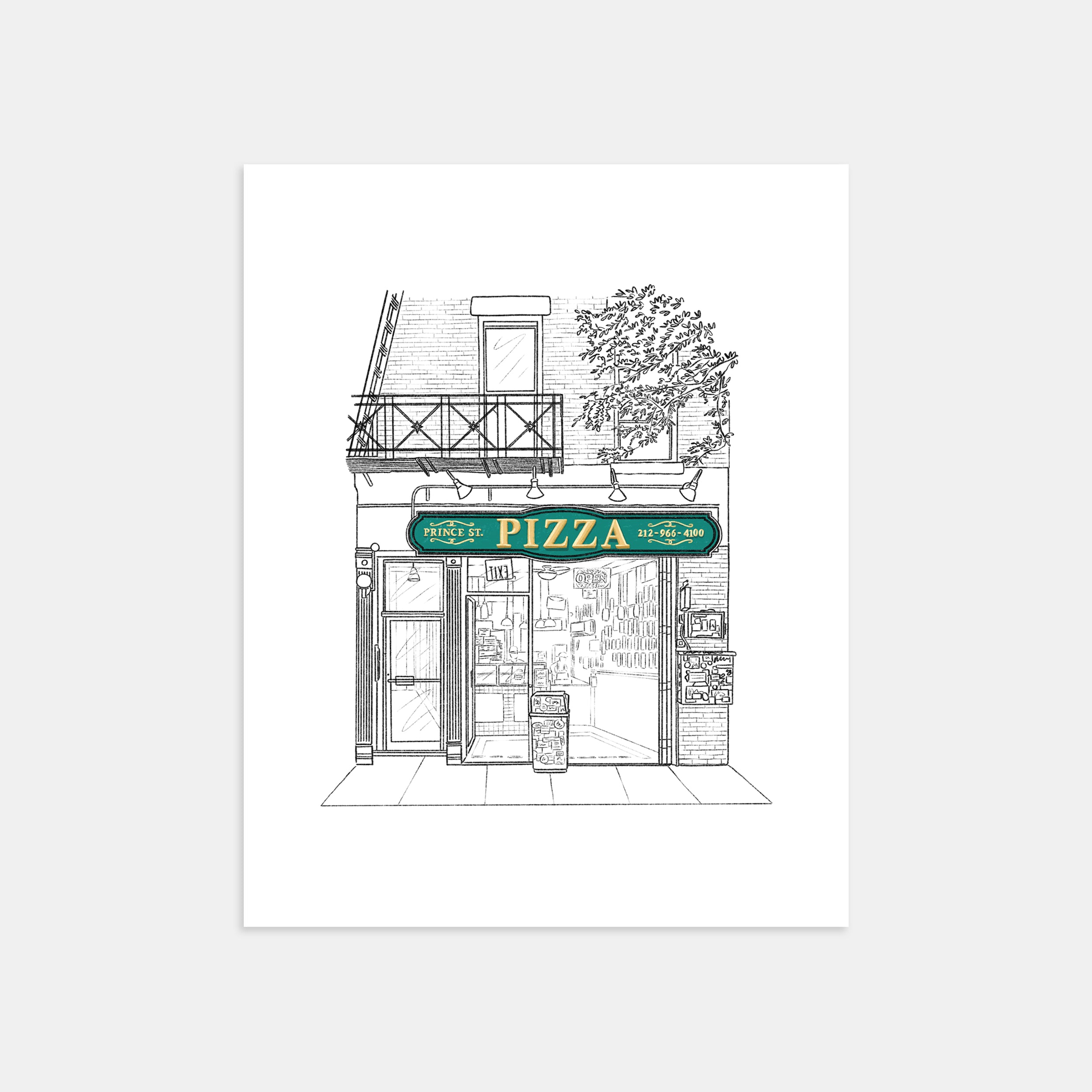 Prince St Pizza Print – Prospect Print Co.